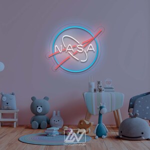 Nasa Logo - LED Neon Sign, Nasa Neon Sign, Nasa Neon Light, Nasa Led ...