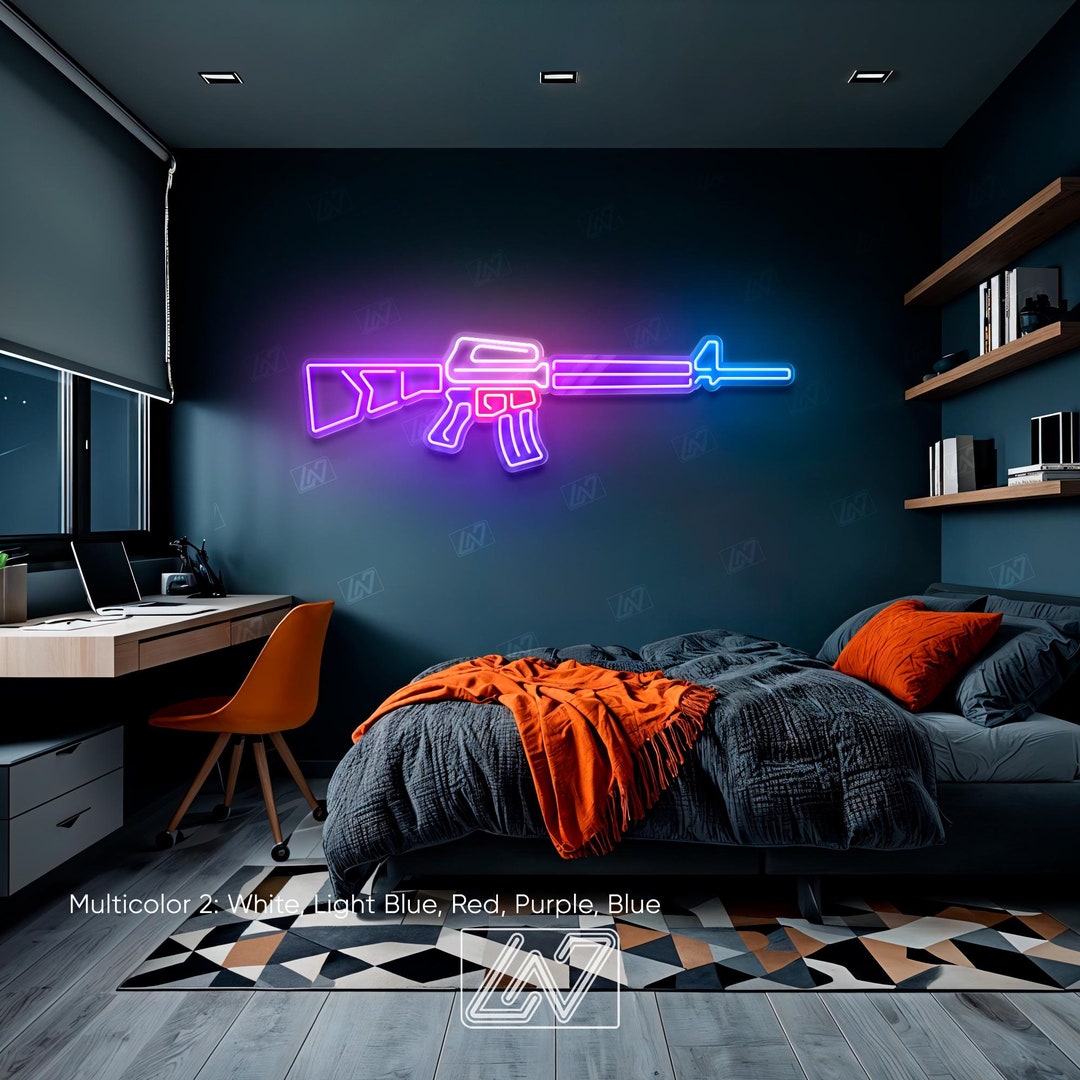 M16 - LED Neon Sign, Interior Decor, Room Decor, Wall Decor, Custom ...