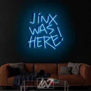 Jinx Was Here | Arcane - LED Neon Sign, Cartoon Neon Sign ...