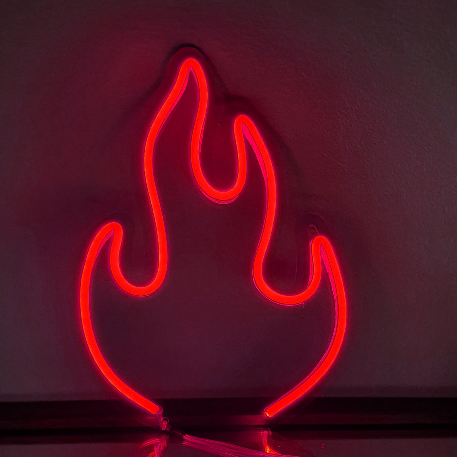 Fire LED Neon Sign, Interior Decor, Room Decor, Wall Decor, Custom Sign ...