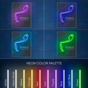 Circuit De Monaco - LED Neon Sign , Sport Interior Decor, Open-wheel ...
