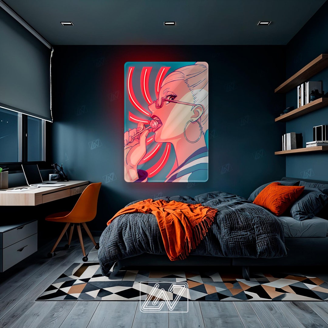 Anime Character LED Neon Anime Sign With UV Print, Cartoon Character ...