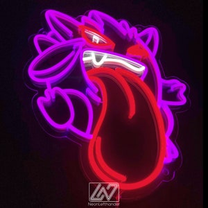 Anime Character LED Neon Anime Wall Art, Anime, Cartoon Character, Game ...