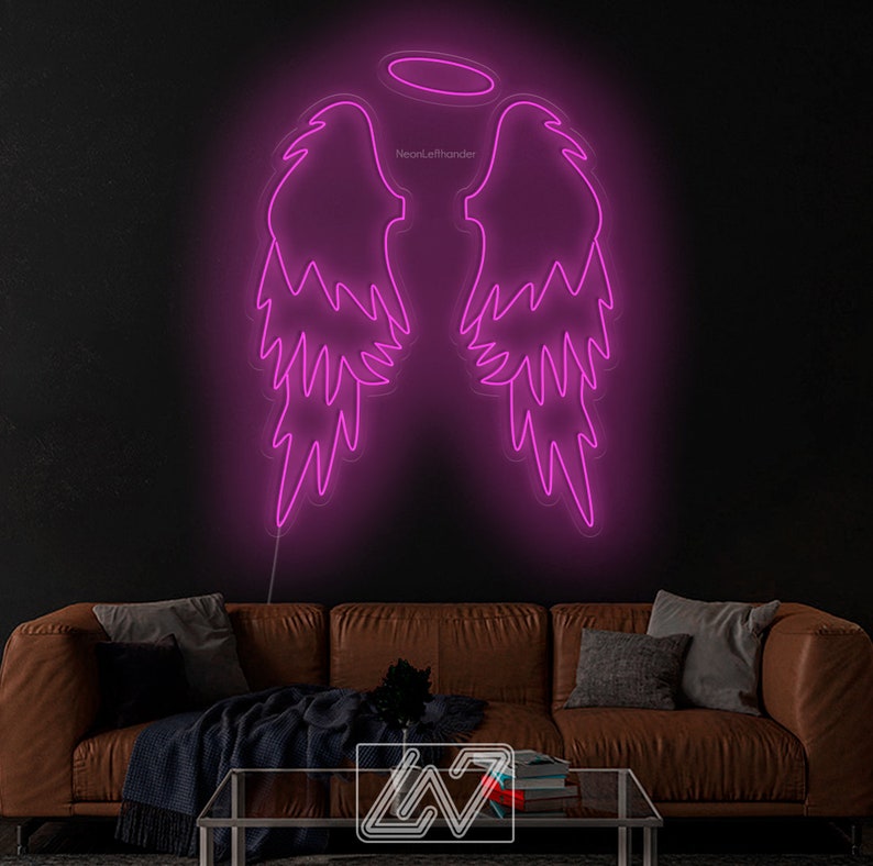 Аngel Wings Neon Sign Custom Neon Sign Event Decor Angel - Etsy