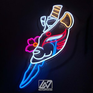 Custom Hero Neon Sign - Neon Anime Wall ART, Anime, Cartoon Character ...