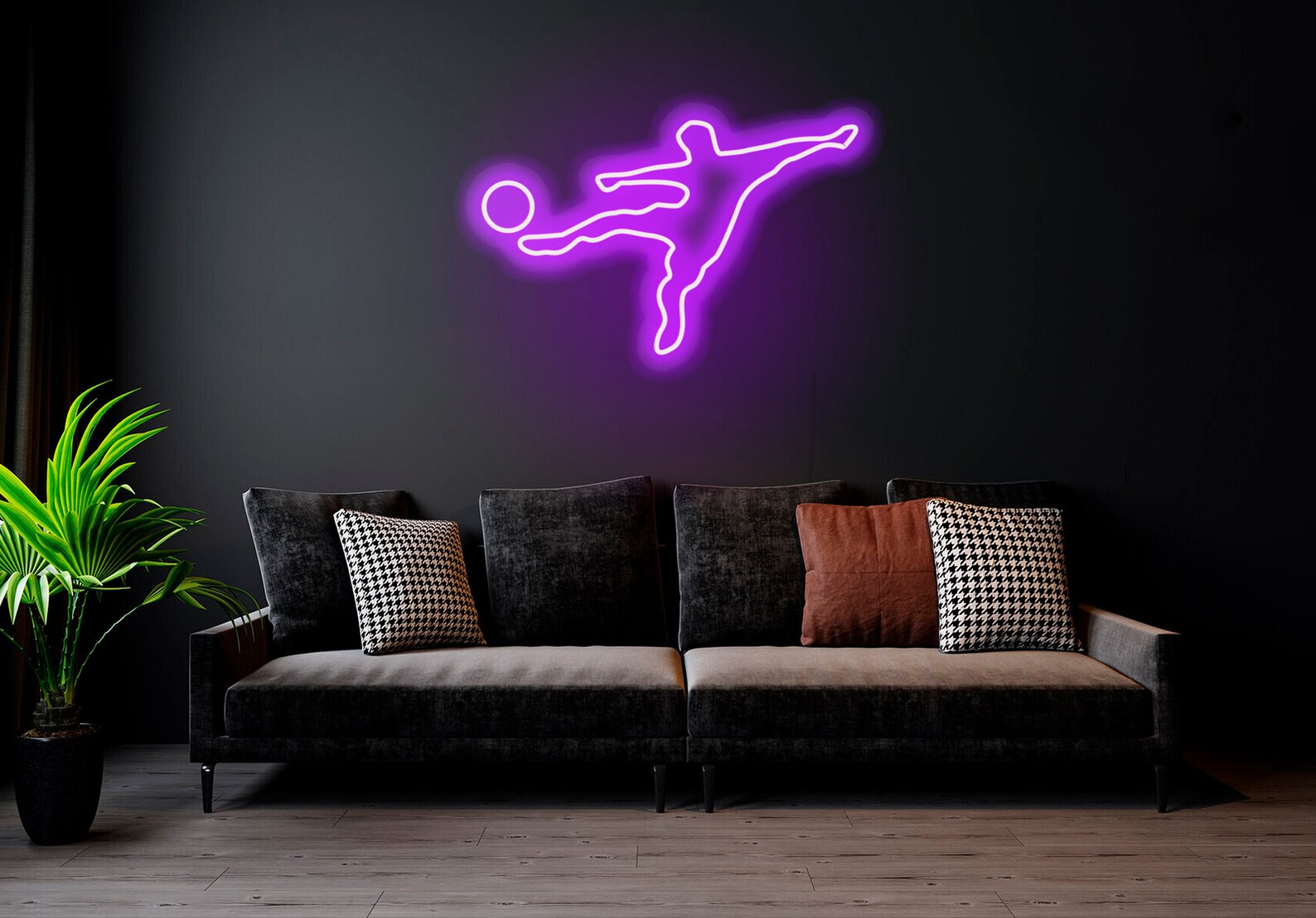 Soccer Player LED Neon Sign Footballer Wall Decor Sport Led - Etsy