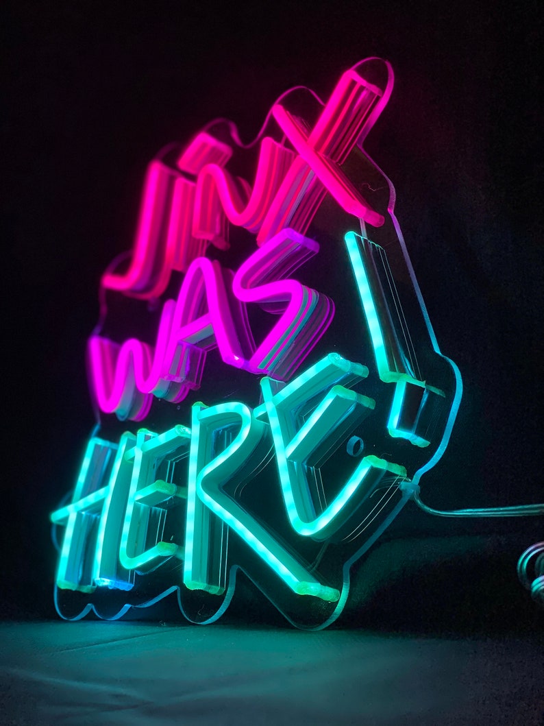 Jinx Was Here Arcane LED Neon Sign Cartoon Neon Sign - Etsy Israel