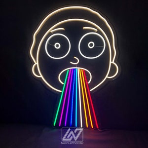 Custom Hero Neon Sign - Neon Anime Wall ART, Anime, Cartoon Character ...