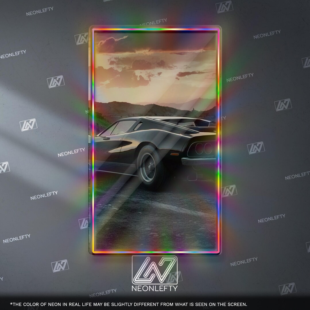 Ford GT Neon Sign - Iconic American Supercar Wall Art for Garage, Man ...