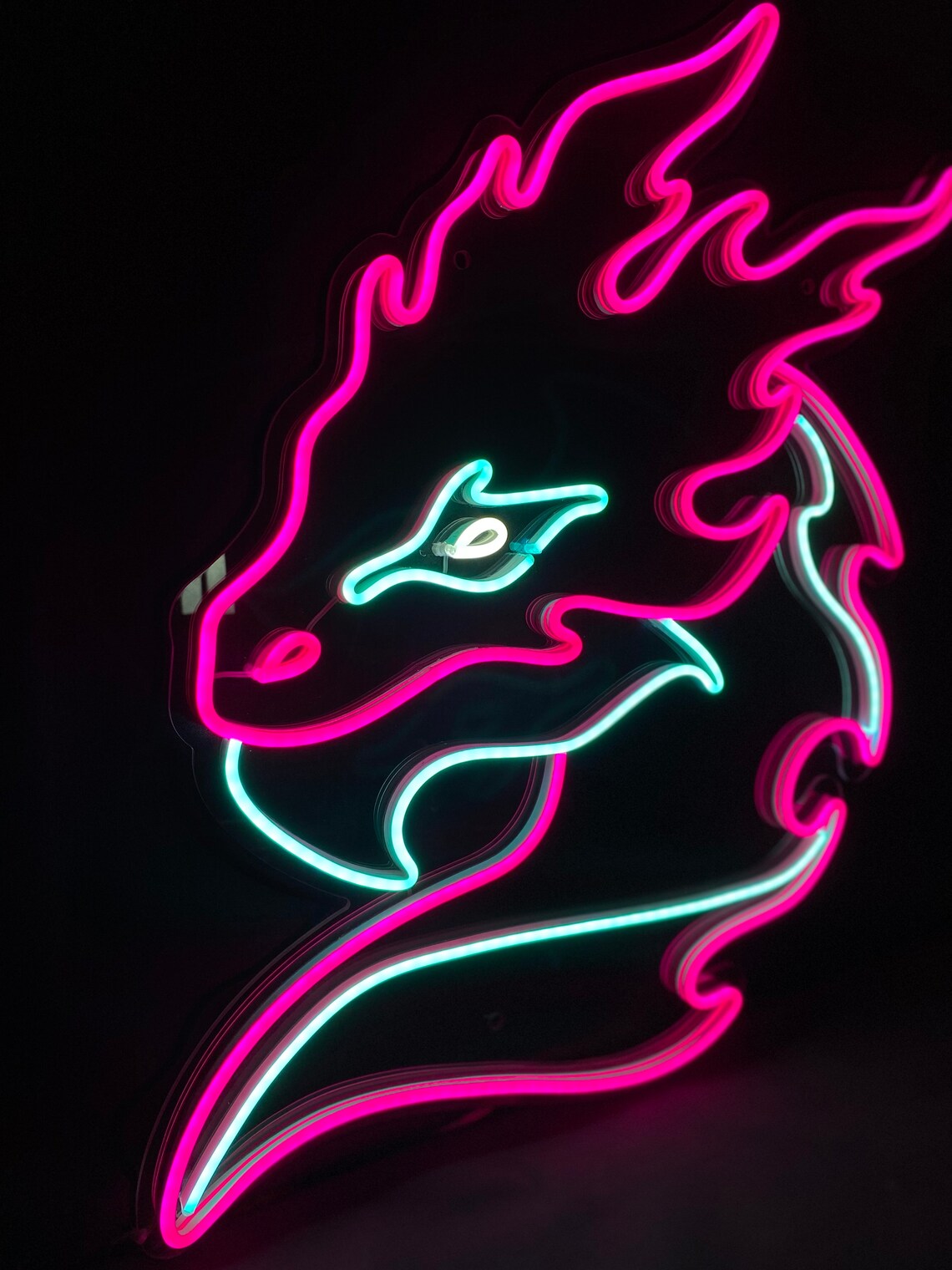 Dragon LED Neon Sign Interior Decor Room Decor Wall - Etsy
