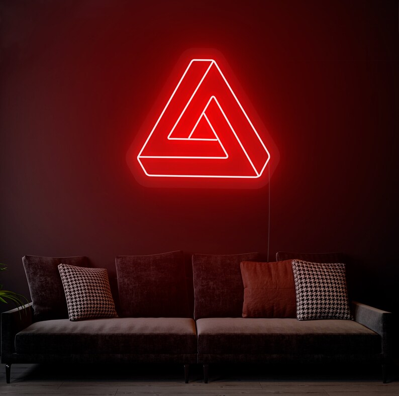 Infinity Triangle LED Neon Sign Interior Decor Room Decor - Etsy