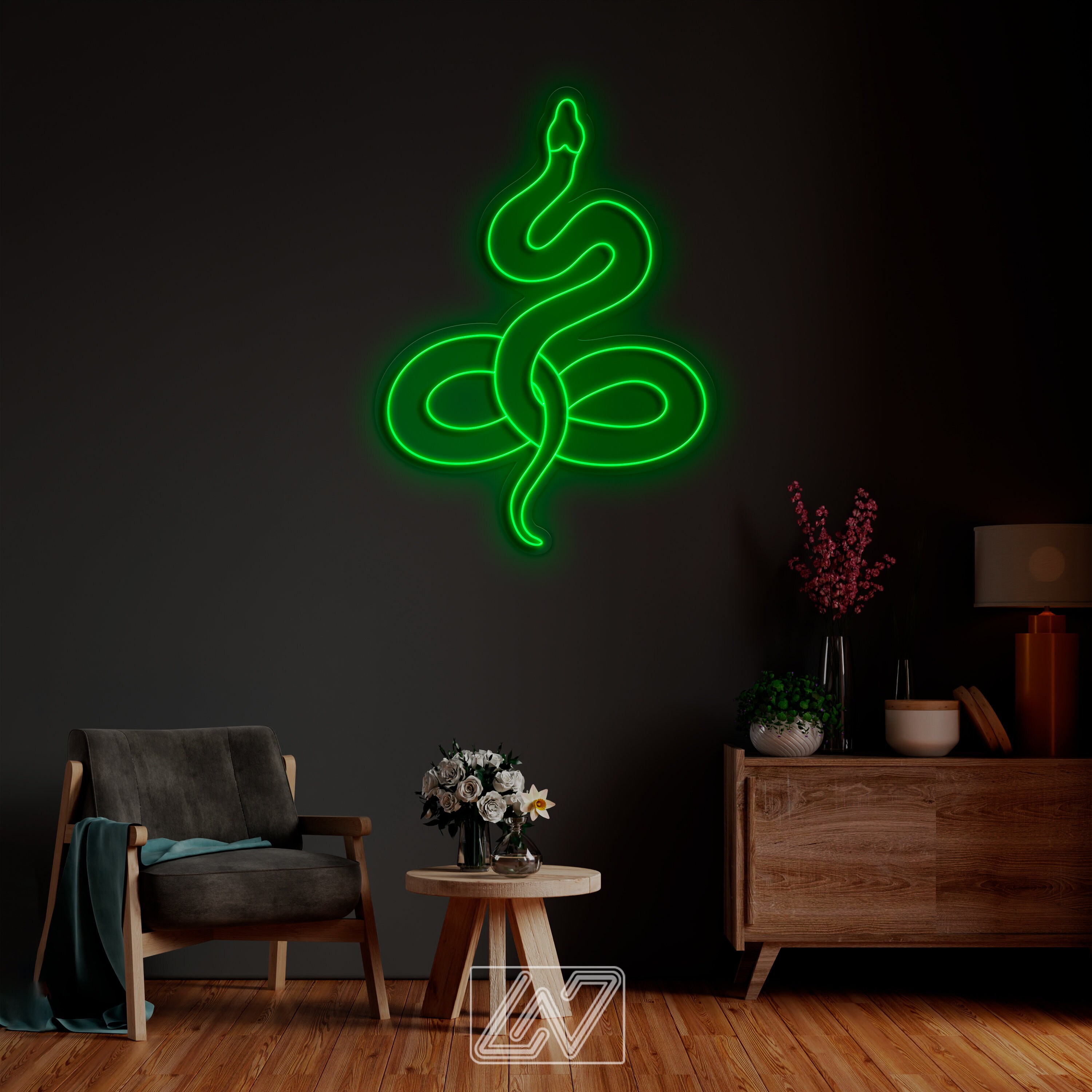 Snake - LED Neon Sign, Animal Neon Sign, Custom Neon Sign, Snake Neon ...