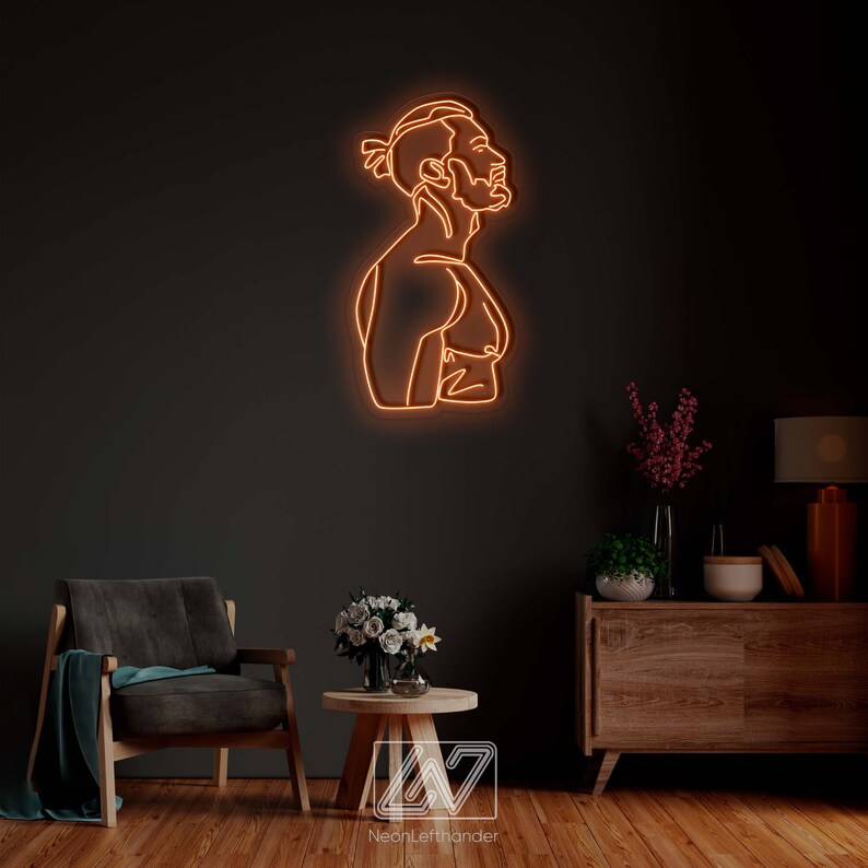 Male LED Neon Sign Custom Body Man Body Neon Sign Sexy - Etsy