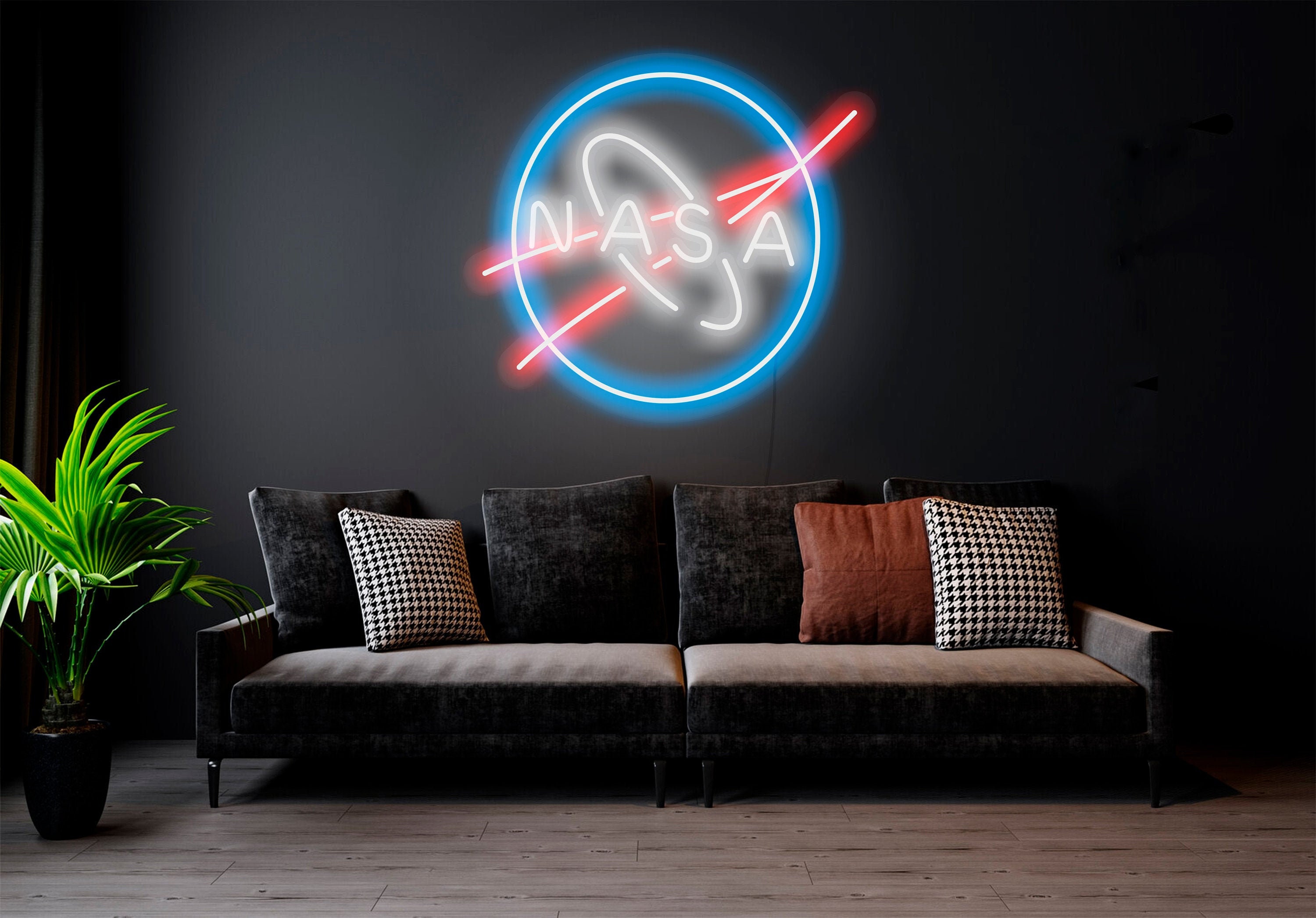 Nasa Logo - LED Neon Sign, Nasa Neon Sign, Nasa Neon Light, Nasa Led ...