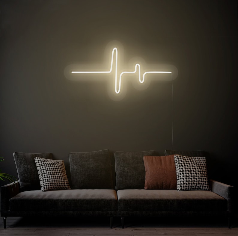 Pulse LED Neon Sign Interior Decor Room Decor Wall Decor - Etsy