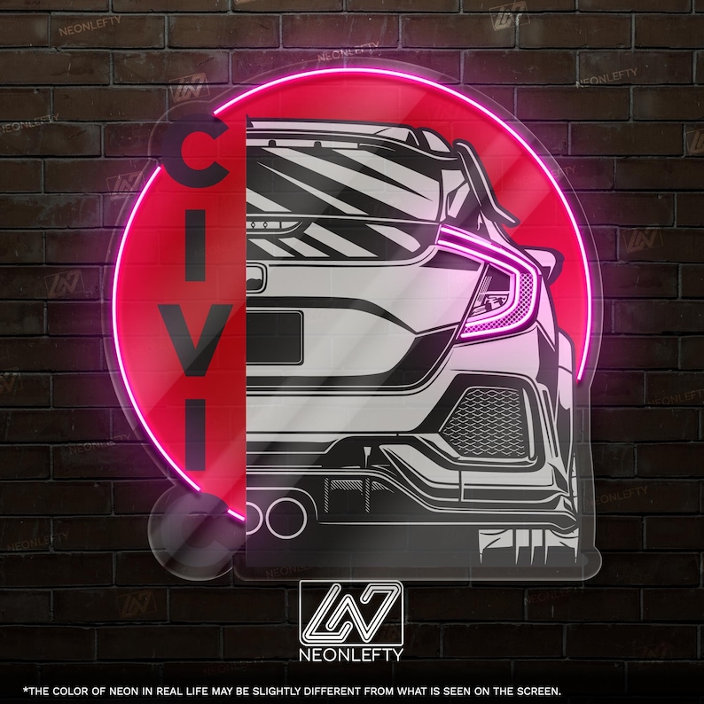 Honda Civic Neon Sign - Custom LED Sign for JDM Car Lovers, Perfect for ...