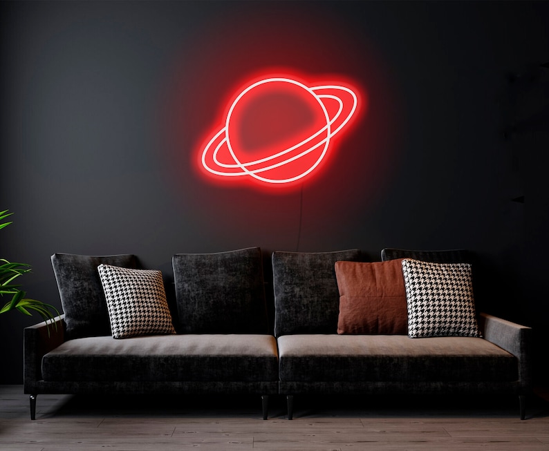 Saturn Planet LED Neon Sign Mutlicolour Neon Light Sign - Etsy
