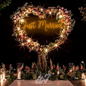 Just Married - Wedding LED Neon Sign, Custom Wedding Sign, Wedding ...