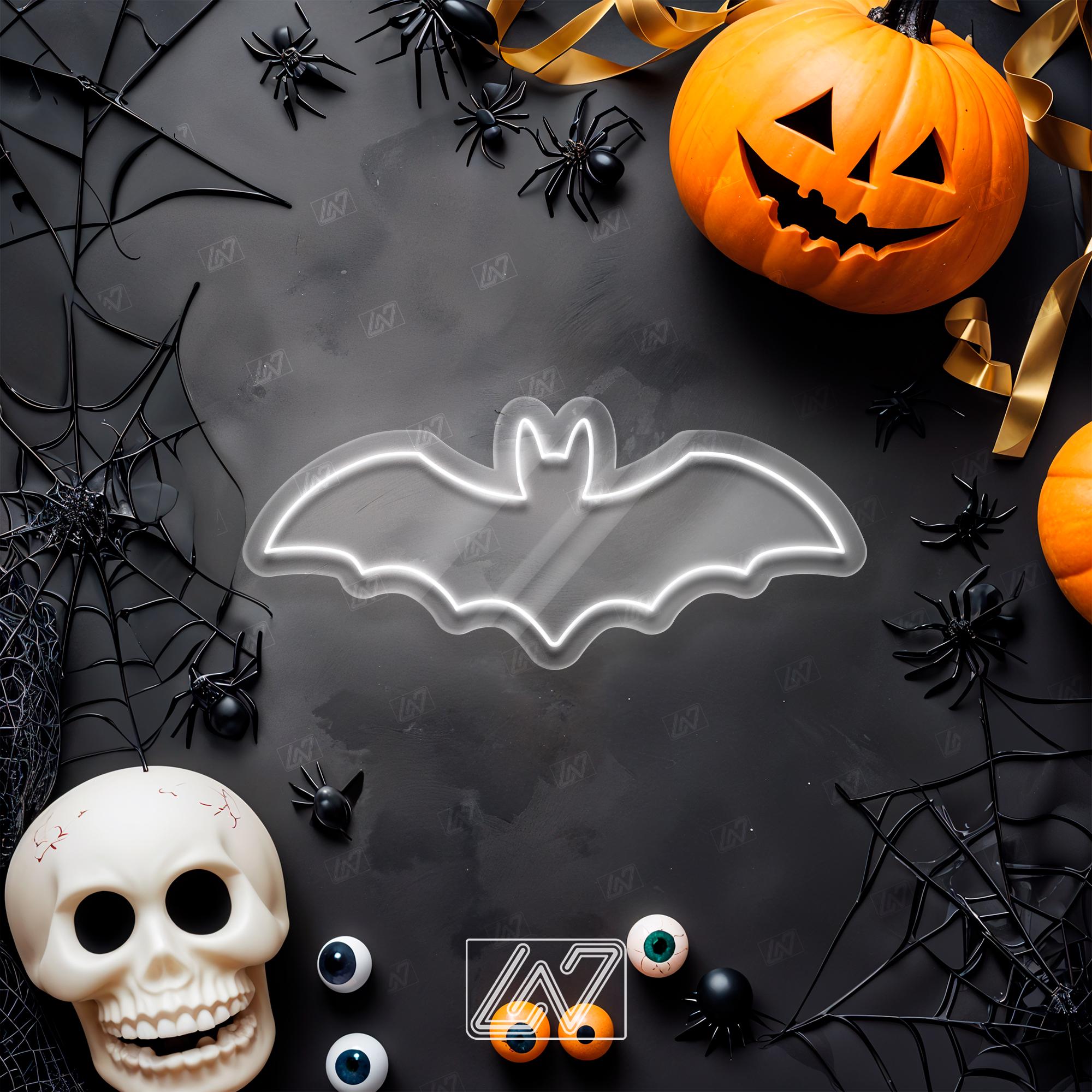 Bat - LED Neon Sign, Spooky Halloween Led Decor, Scary Halloween ...