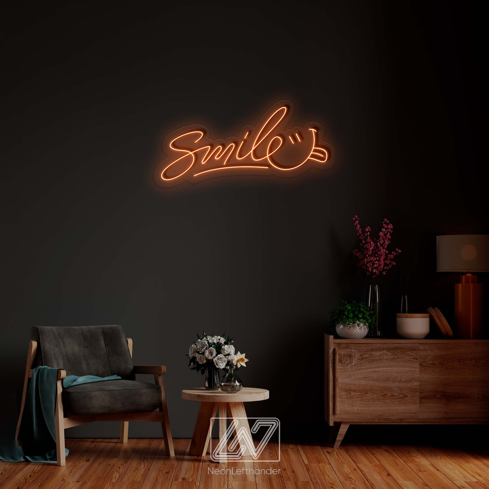 Smile LED Neon Sign Smiley Face Neon Sign Smile LED Decor - Etsy