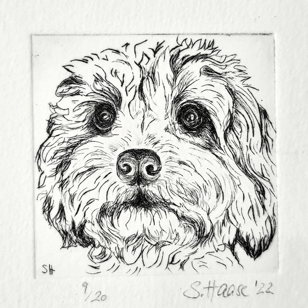 Dog Etching - Etsy