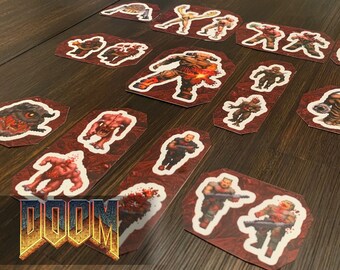 Doom Eternal Stickers, Gamer Sticker Pack, Doom Computer Game, Custom ...