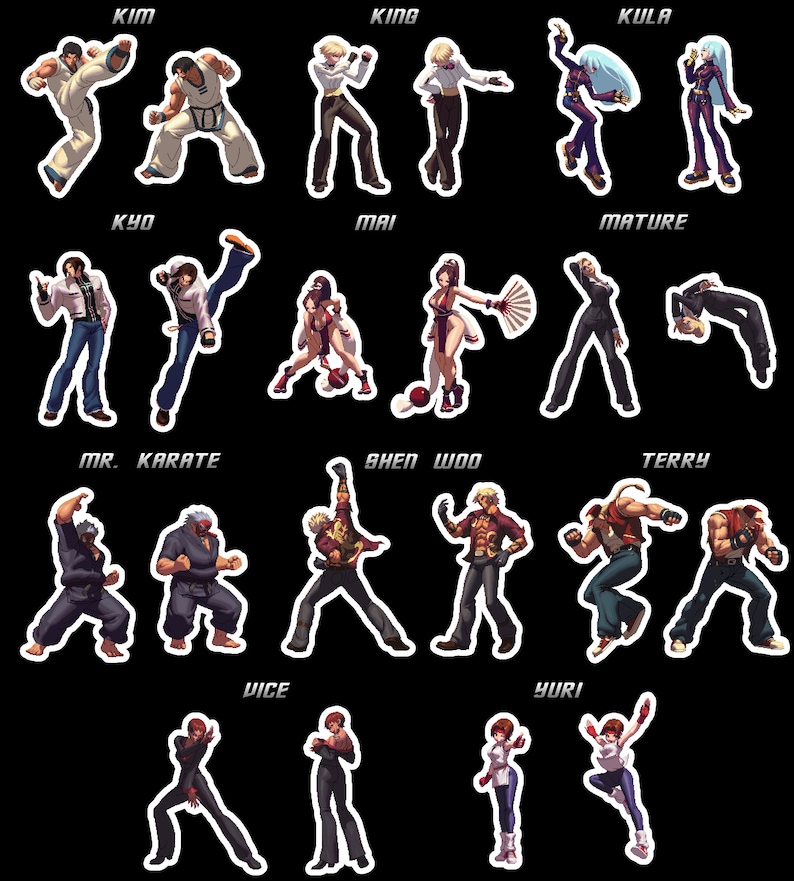 Kof XIII Double Stickers Pegatinas Dobles De Kof XIII - Etsy