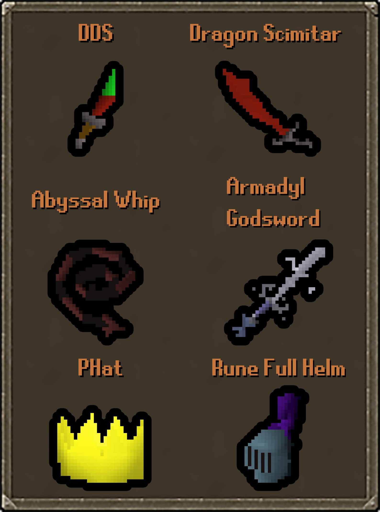 OSRS Iconic Items Stickers - Etsy