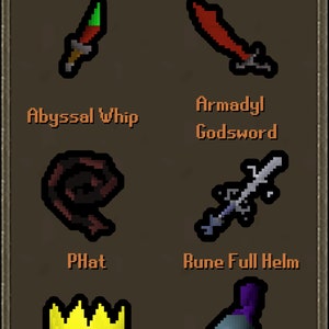 OSRS Iconic Items Stickers - Etsy