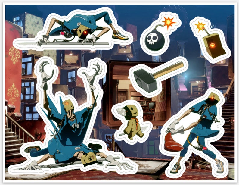 Faust guilty Gear Strive Sticker Sheet - Etsy