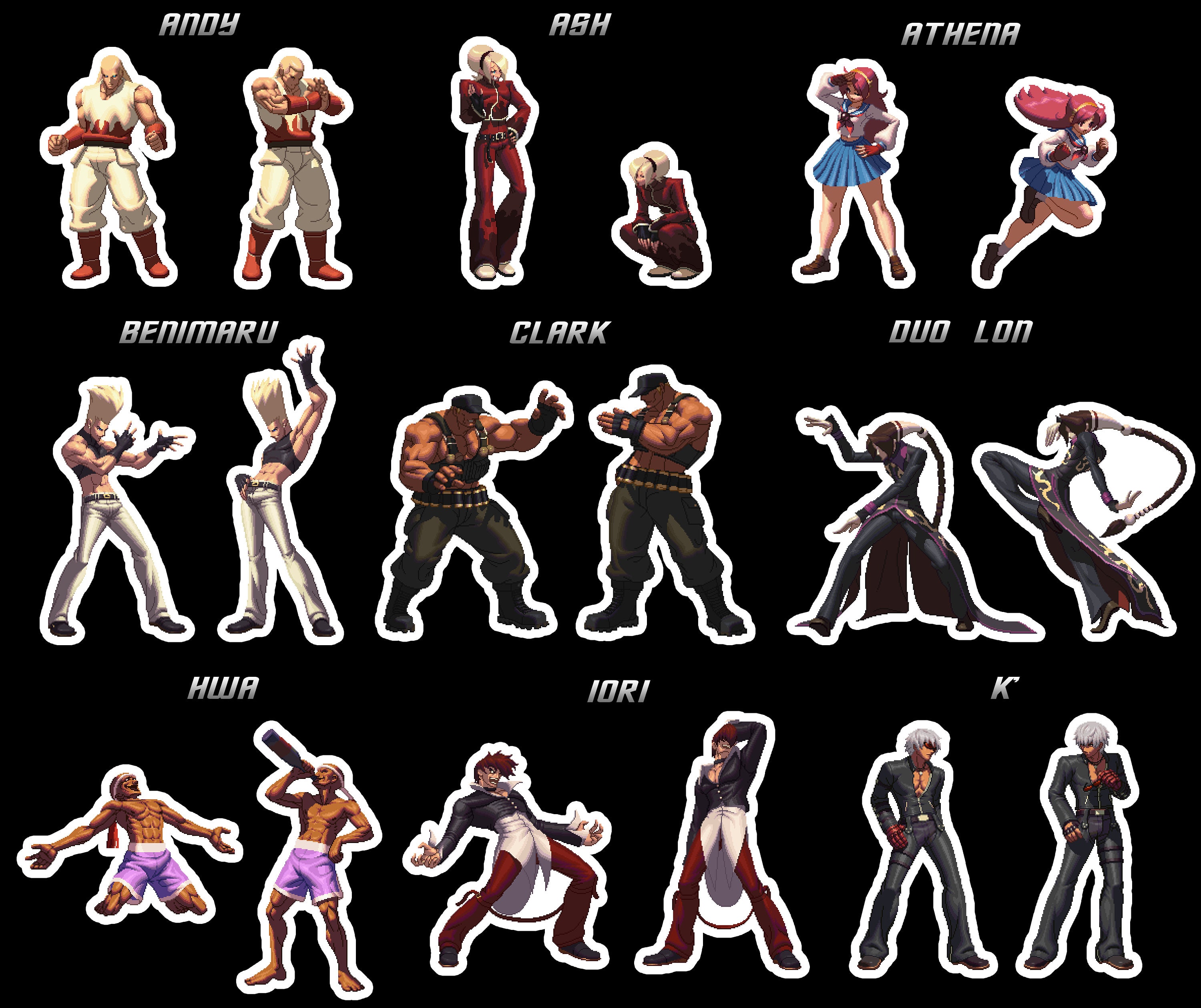 Kof XIII Double Stickers Pegatinas Dobles De Kof XIII - Etsy