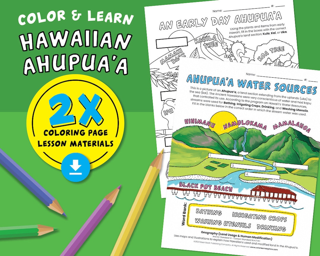 Hawaiian Ahupua'a Coloring Pages | Lesson Plans | ʻŌlelo Hawaiʻi ...