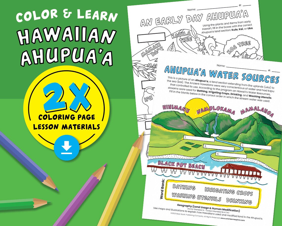 Hawaiian Ahupua'a Coloring Pages | Lesson Plans | ʻŌlelo Hawaiʻi ...