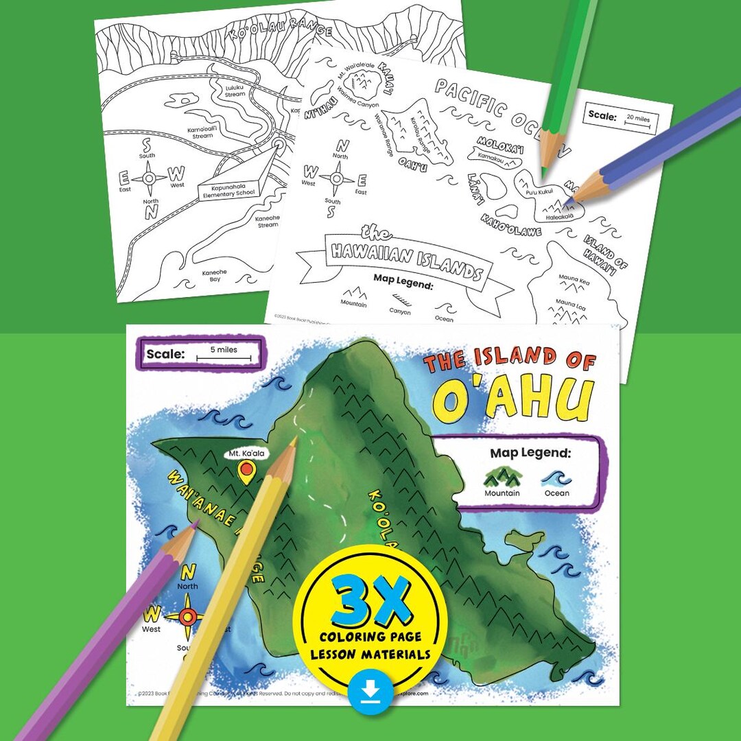 Hawaiian Landforms Geography Coloring Pages | Lesson Plans | Keiki ...