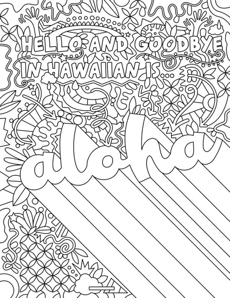 Da BIG Hawaiian Coloring Book | 100 Pages of Aloha | ʻŌlelo Hawaiʻi ...