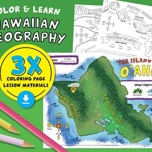 Hawaiian Landforms Geography Coloring Pages | Lesson Plans | Keiki ...