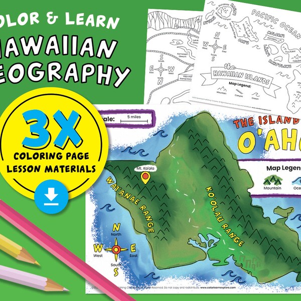 Geography Coloring - Etsy