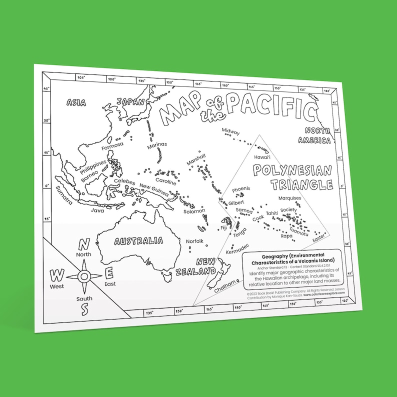 Pacific Geography & Ring of Fire Coloring Pages | Lesson Plans | Keiki ...