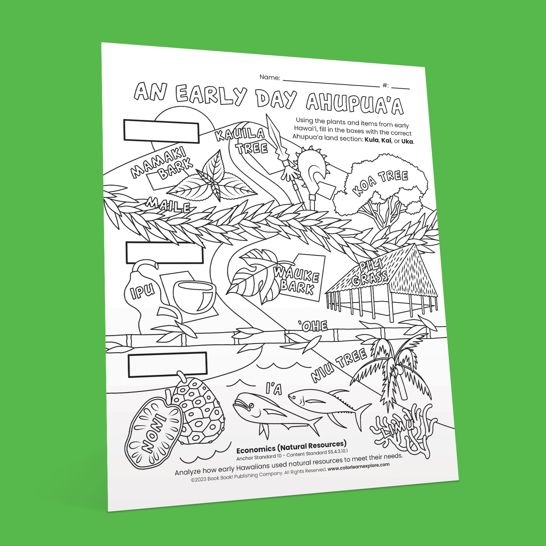 Hawaiian Ahupua'a Coloring Pages | Lesson Plans | ʻŌlelo Hawaiʻi ...