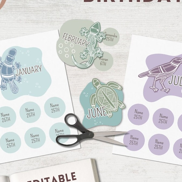 Aboriginal Birthday Chart - Etsy Australia