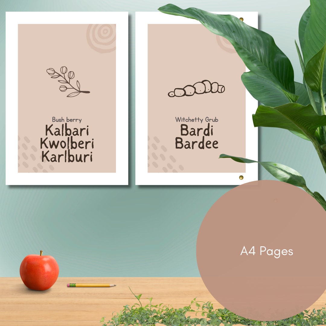 Noongar Words Plants and Animals Bundle Beige | Digital Download ...
