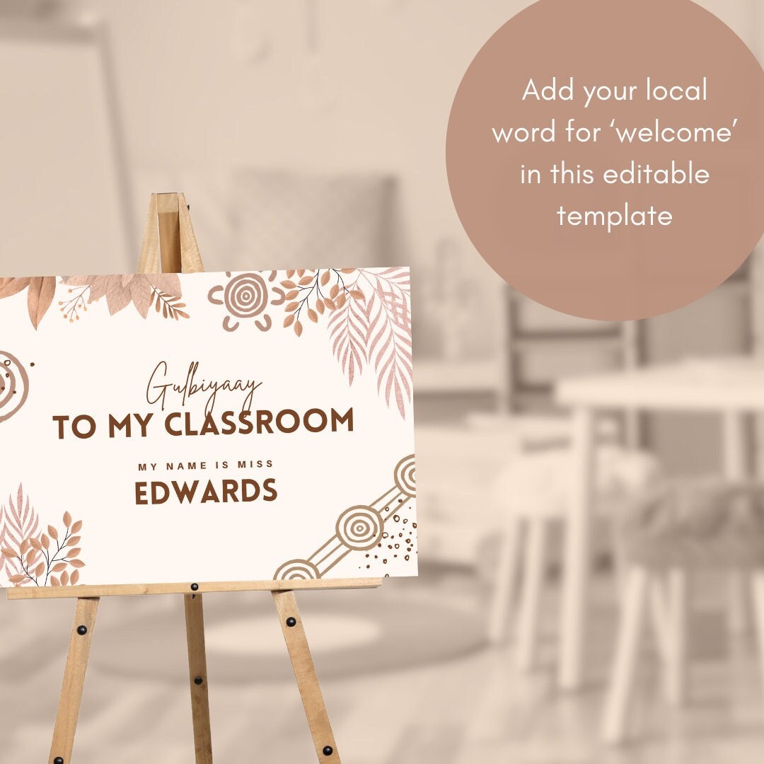 Indigenous Welcome Classroom Poster Editable | Digital Download ...