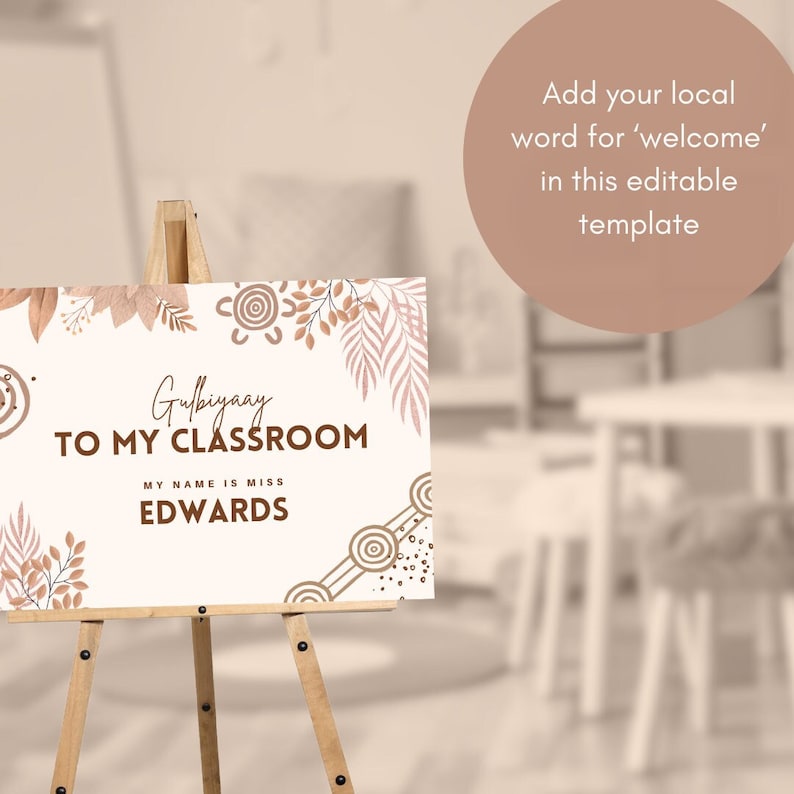 Indigenous Welcome Classroom Poster Editable | Digital Download ...