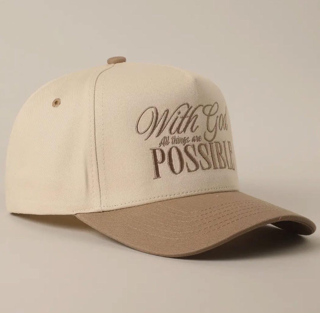 With God Embroidered Hat - Etsy
