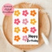 Flower Birthday Card | Happy Birthday Template | Happy Birthday ...