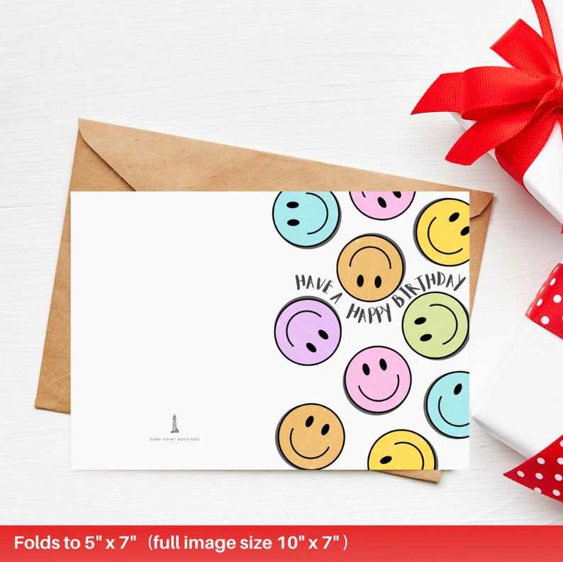 Have a Happy Birthday | Smiley Face Card | Happy Birthday Template ...