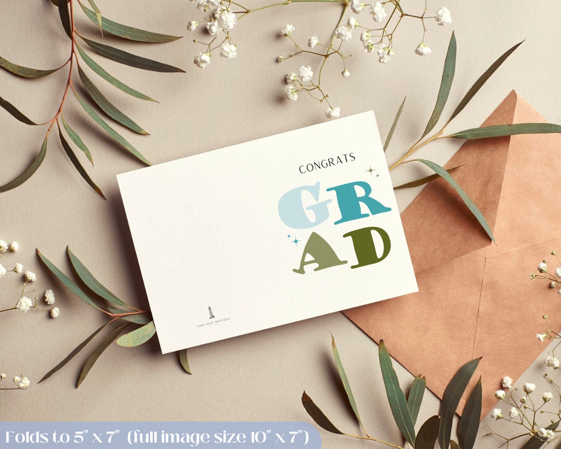 Congrats Grad Card 2024 Graduation Card 2024 College Graduation Card ...