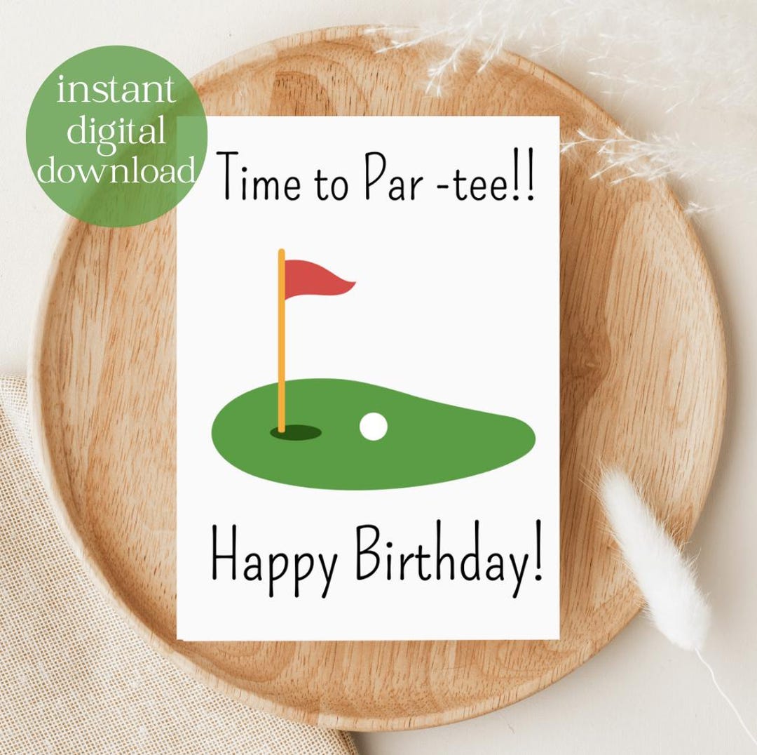 Time to Par-tee Card | Happy Birthday Card | Birthday Template | Happy ...