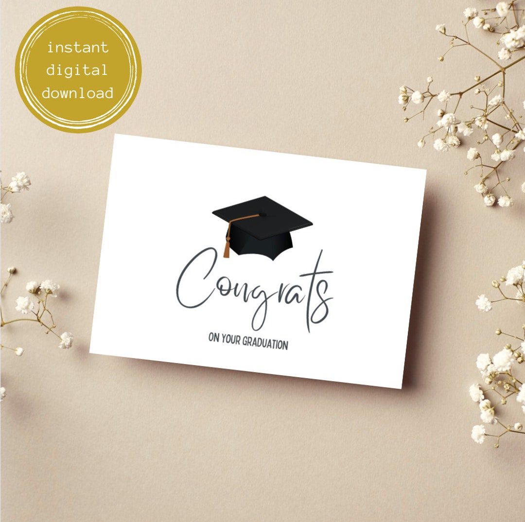 Congrats Grad Card | 2025 Graduation Card | 2025 College Graduation ...