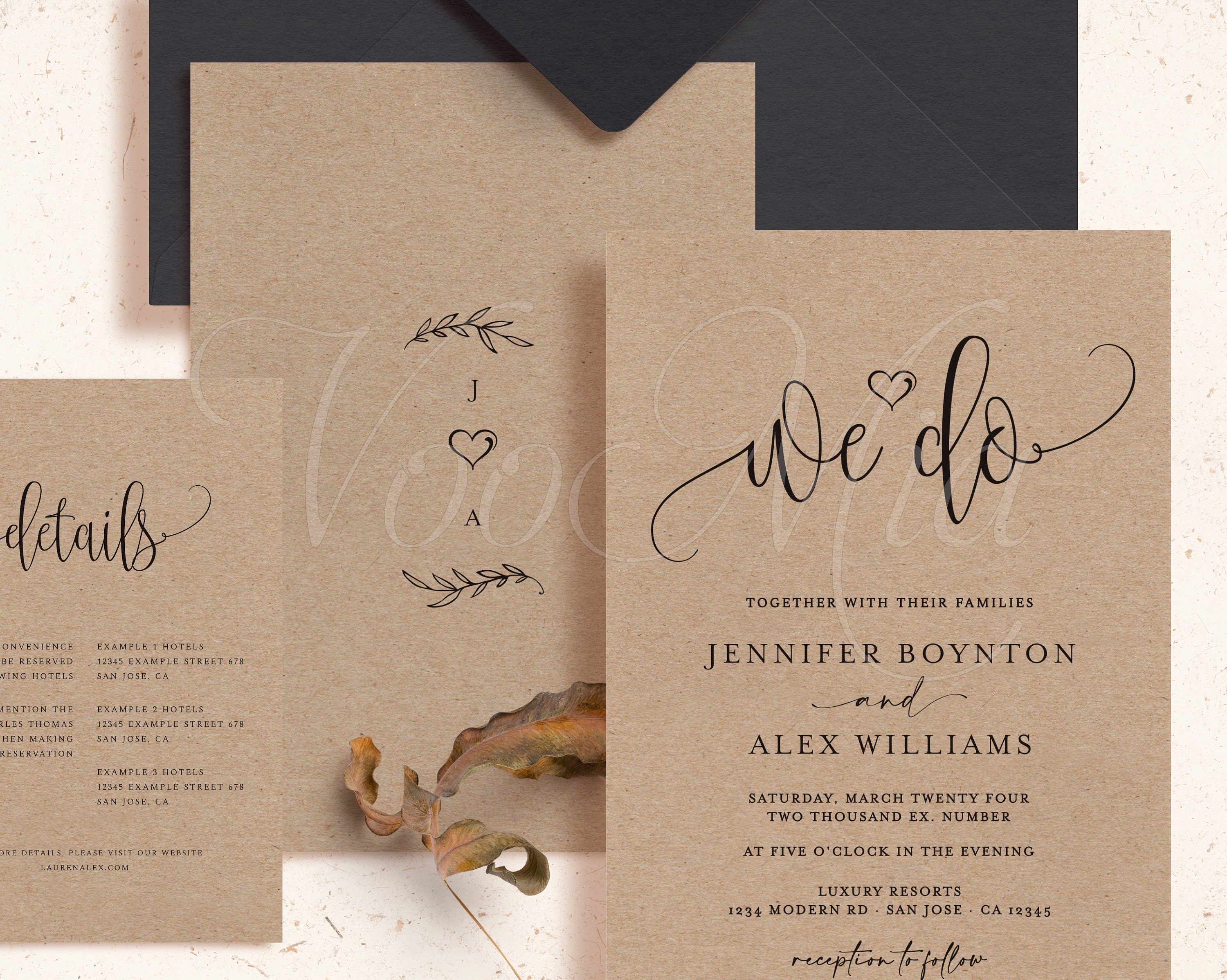 Kraft Paper Invitations